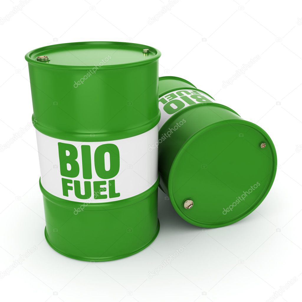 3D rendering barrels of biofuels — Stock Photo © apopium #127125598