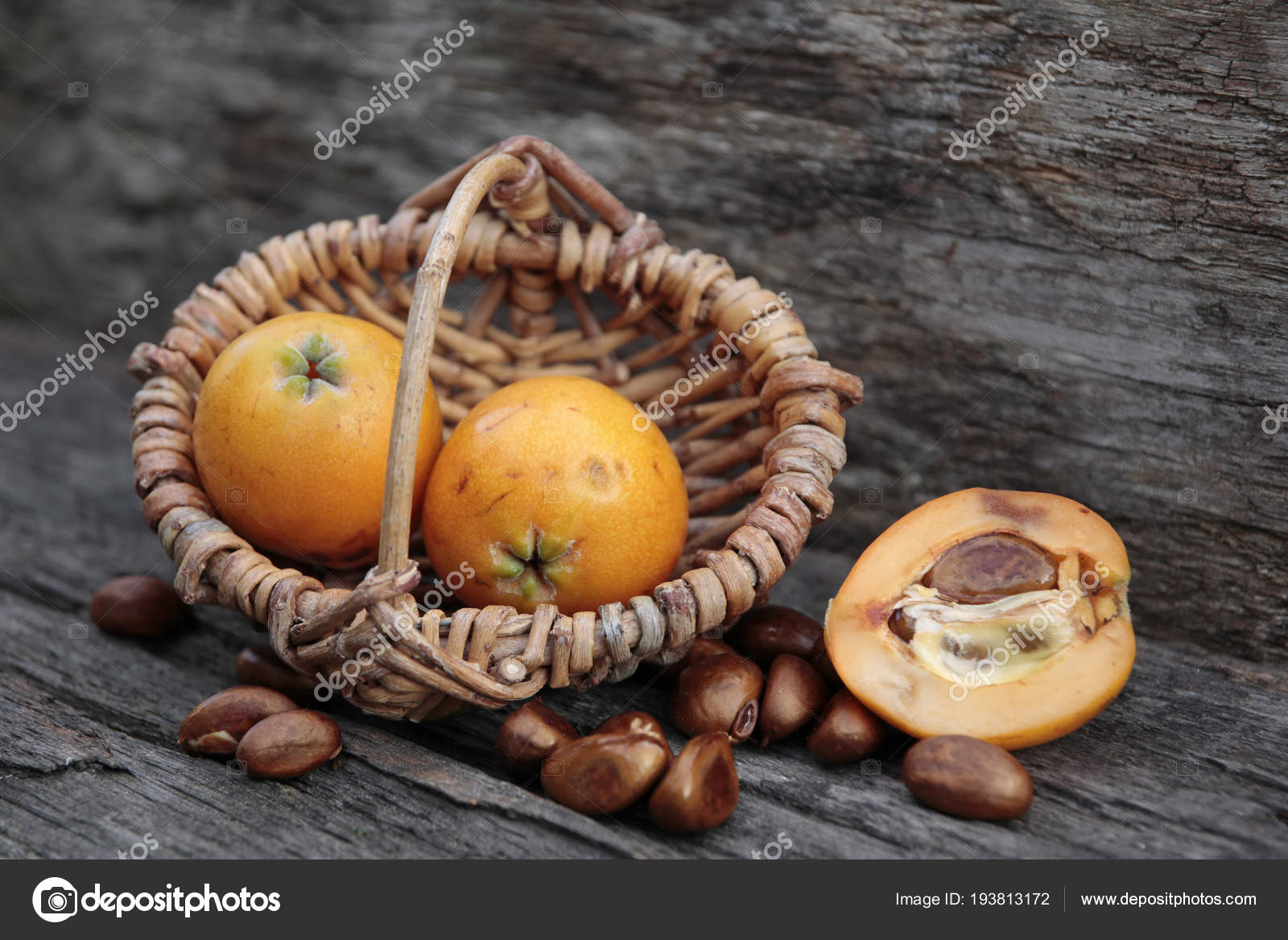 Loquat Fruits Basket Stock Photo by ©worldnews 193813172