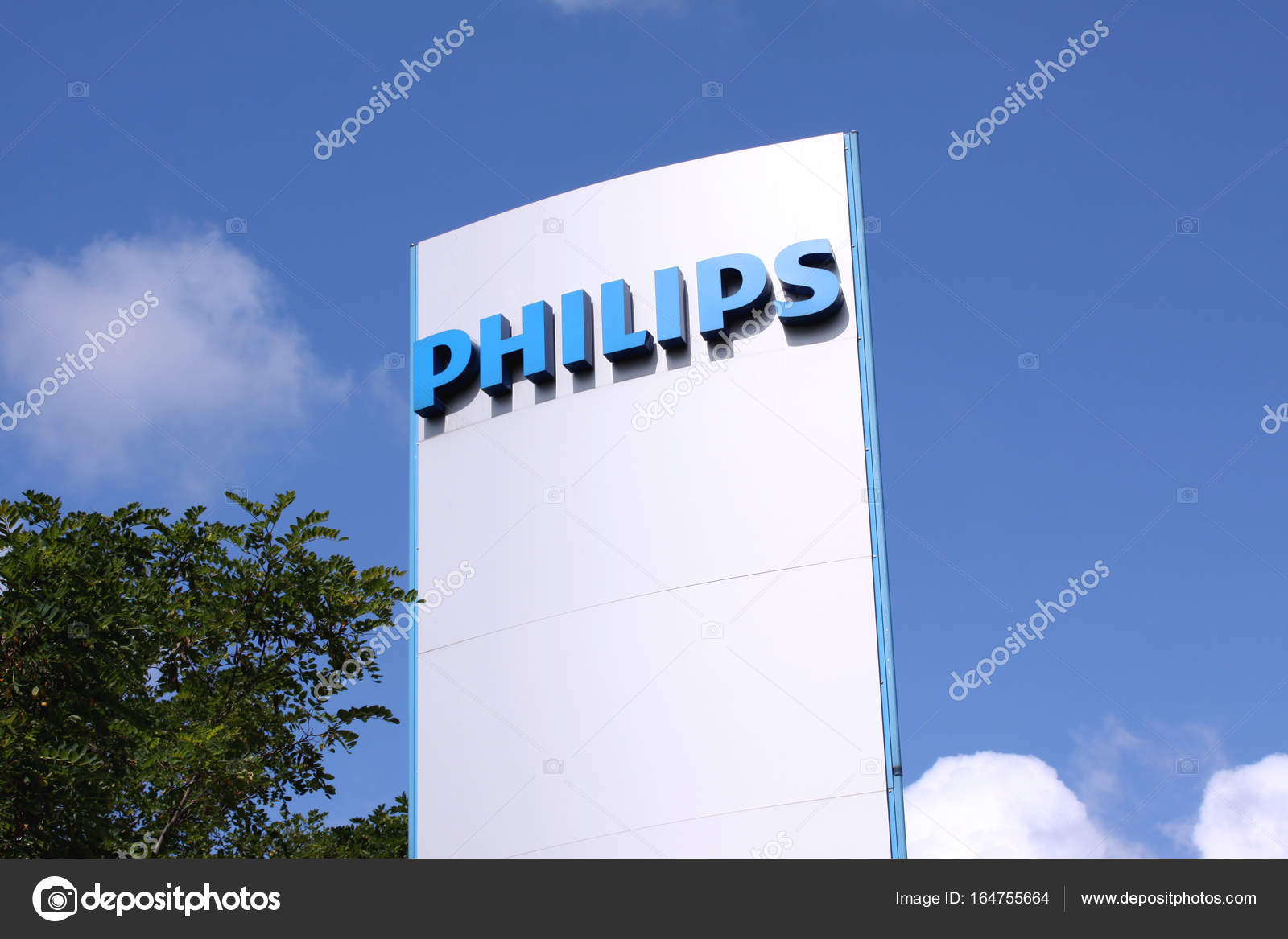 Philips company logo sign on panel — Stock Editorial Photo ...