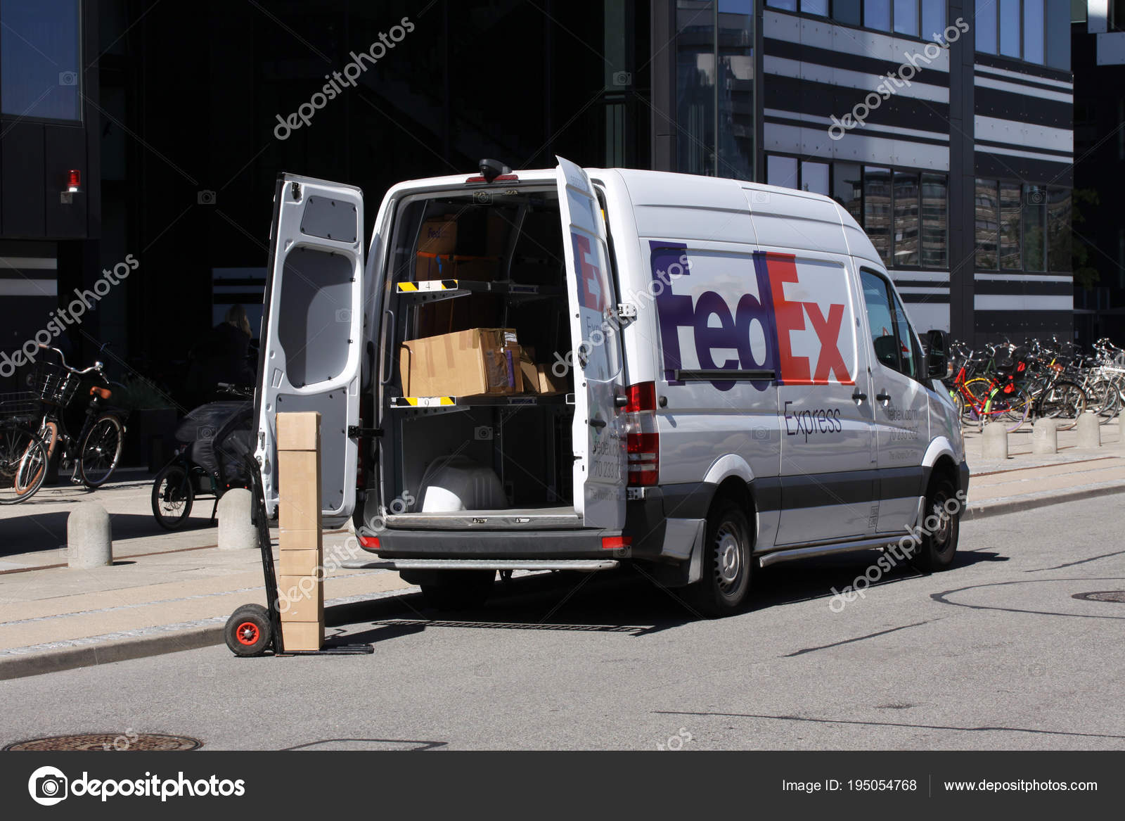 Copenhagen Denmark May 2018 Fedex Express Delivery Van Parked Street ...