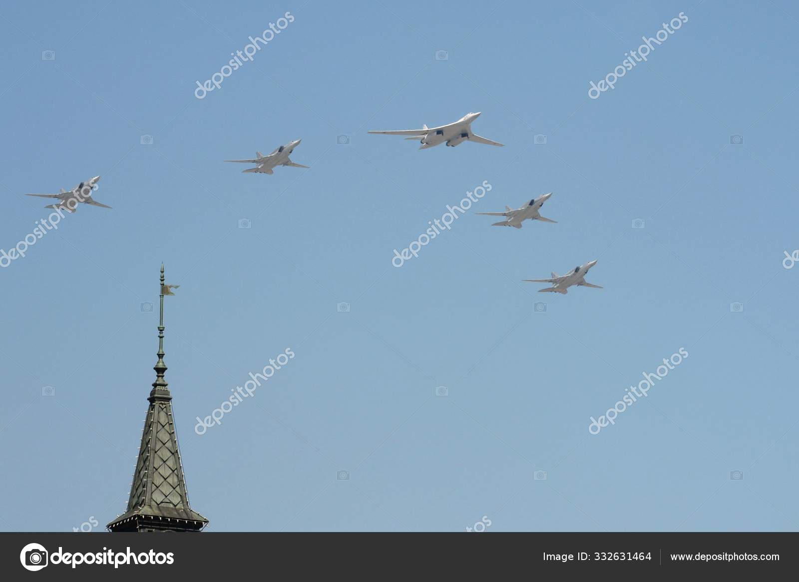 Group of supersonic bombers-missile Tu-22M3 (Backfire) led by ...