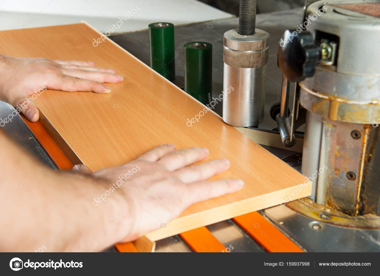 Man works for Edge Banding Machine Stock Photo by ©yanik88 159937998