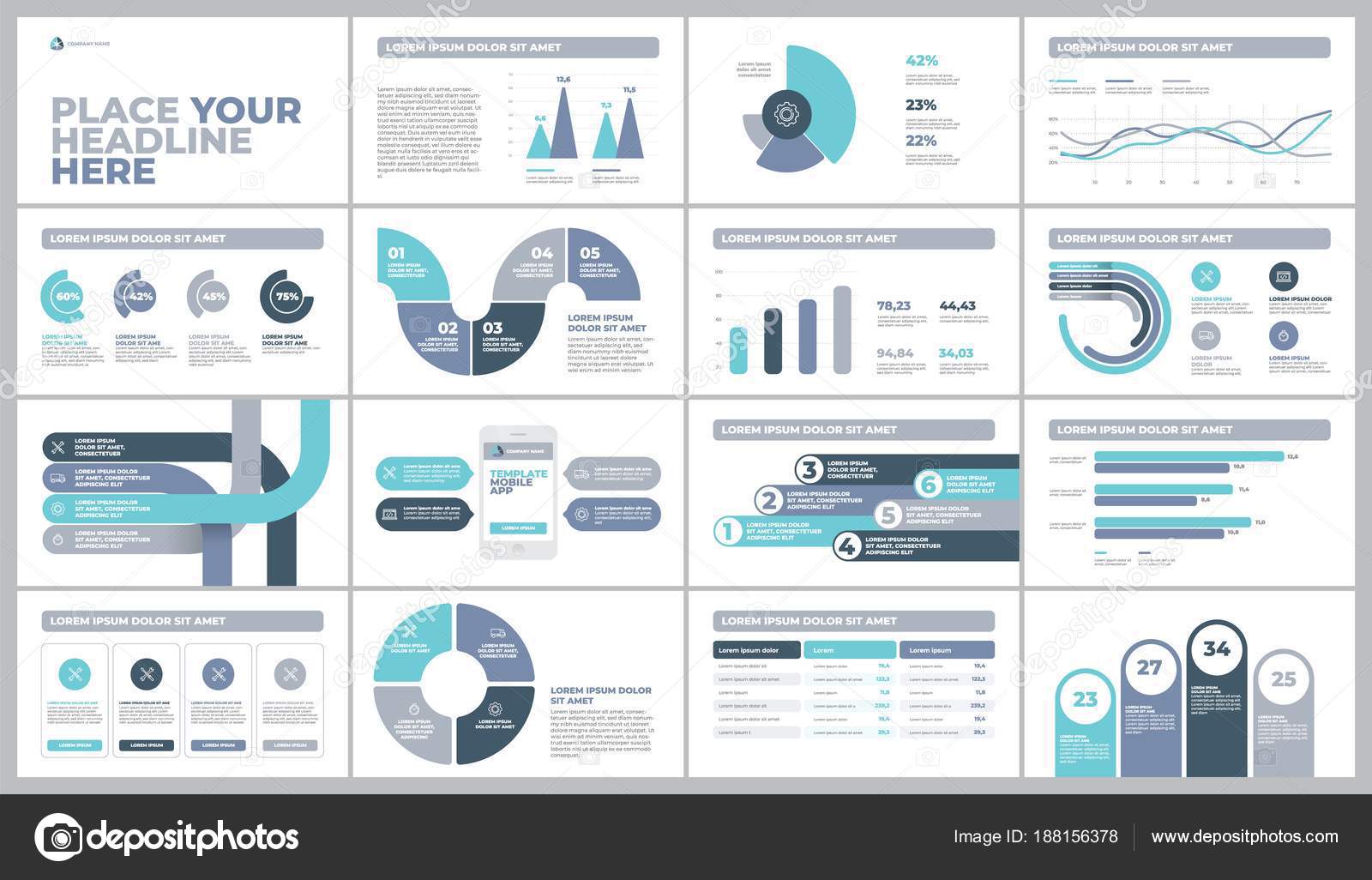 Presentation Template design with infographic Stock Vector Image by ...