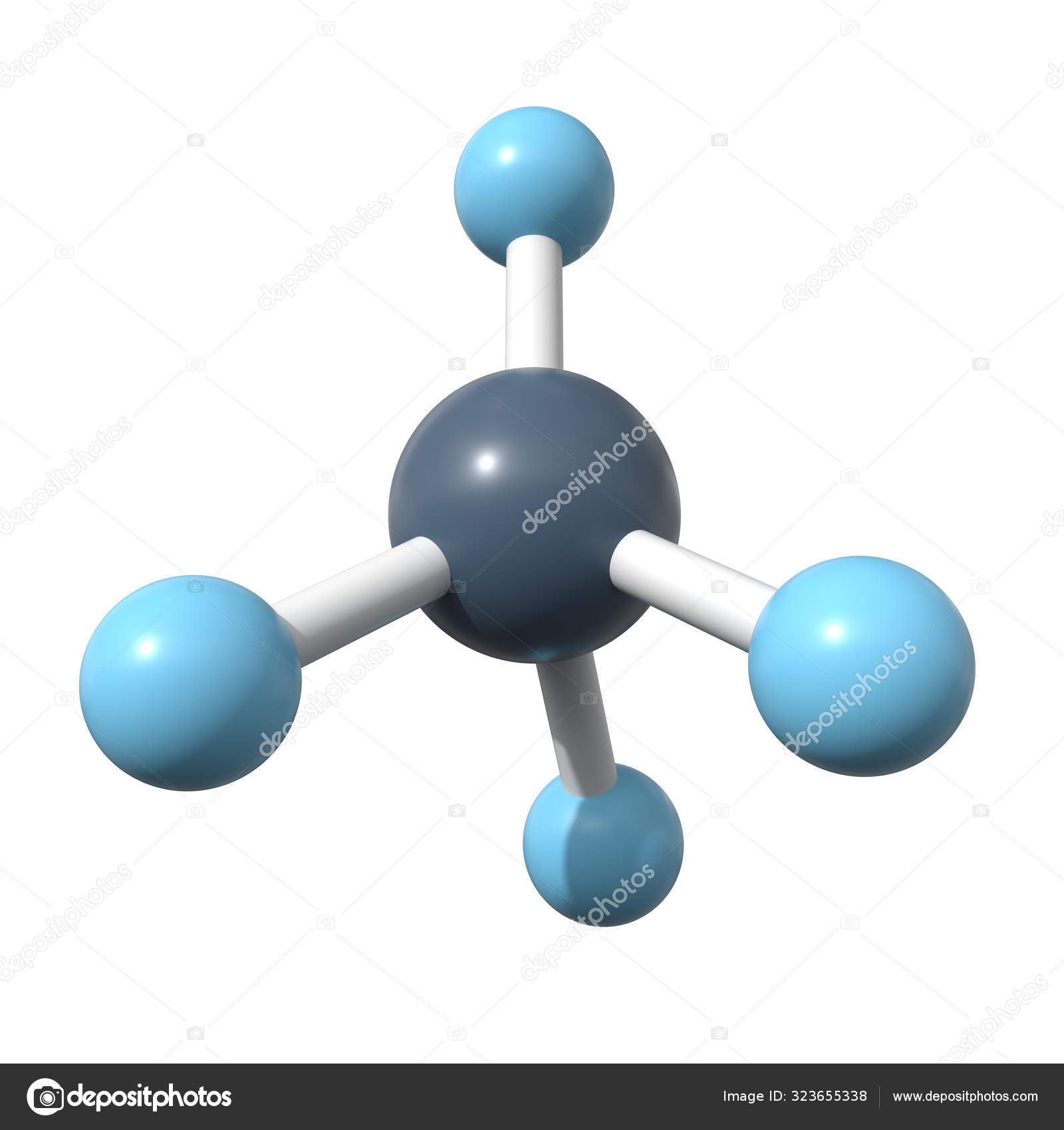 Visualización Molécula Metano — Foto de stock #323655338 © AkRender