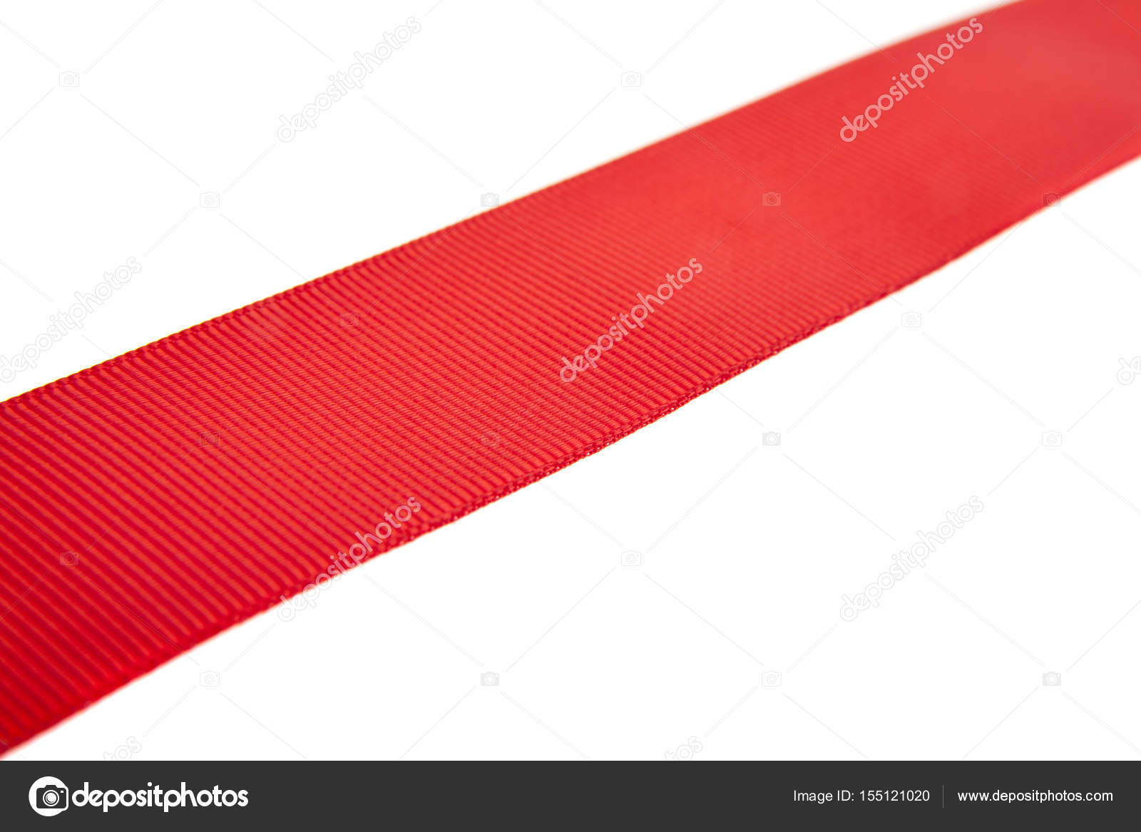 Red ribbon isolated on white background — Stock Photo © valzan #155121020