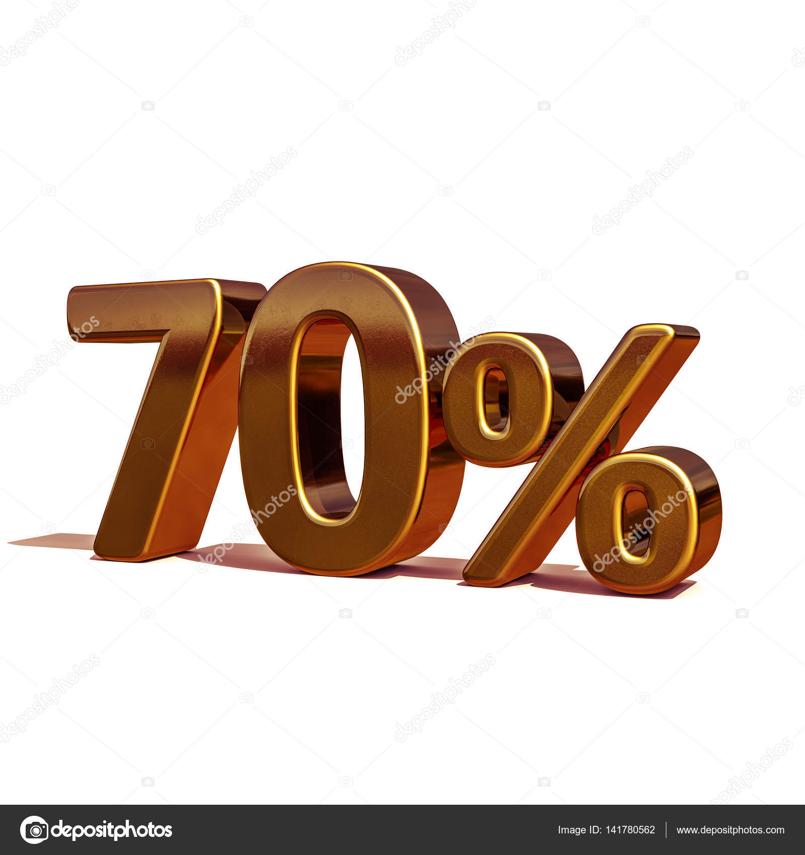 3d Gold 70 Seventy Percent Discount Sign Stock Photo by ©Supertrooper ...
