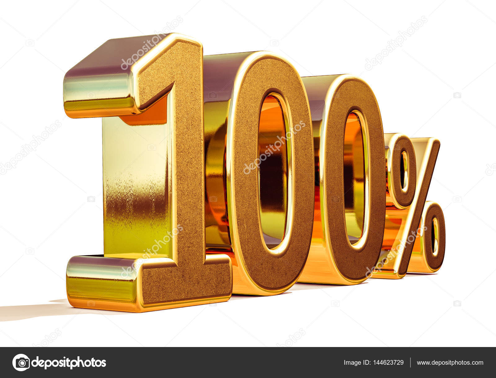 3d Gold 100 Hundred Percent Discount Sign Stock Photo by ©Supertrooper ...