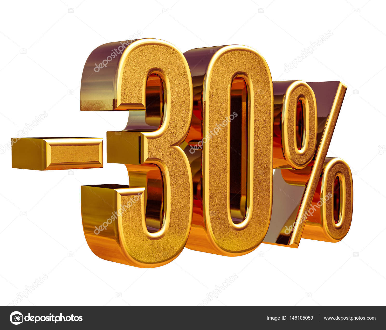 3d Gold 30 Percent Discount Sign Stock Photo by ©Supertrooper 146105059