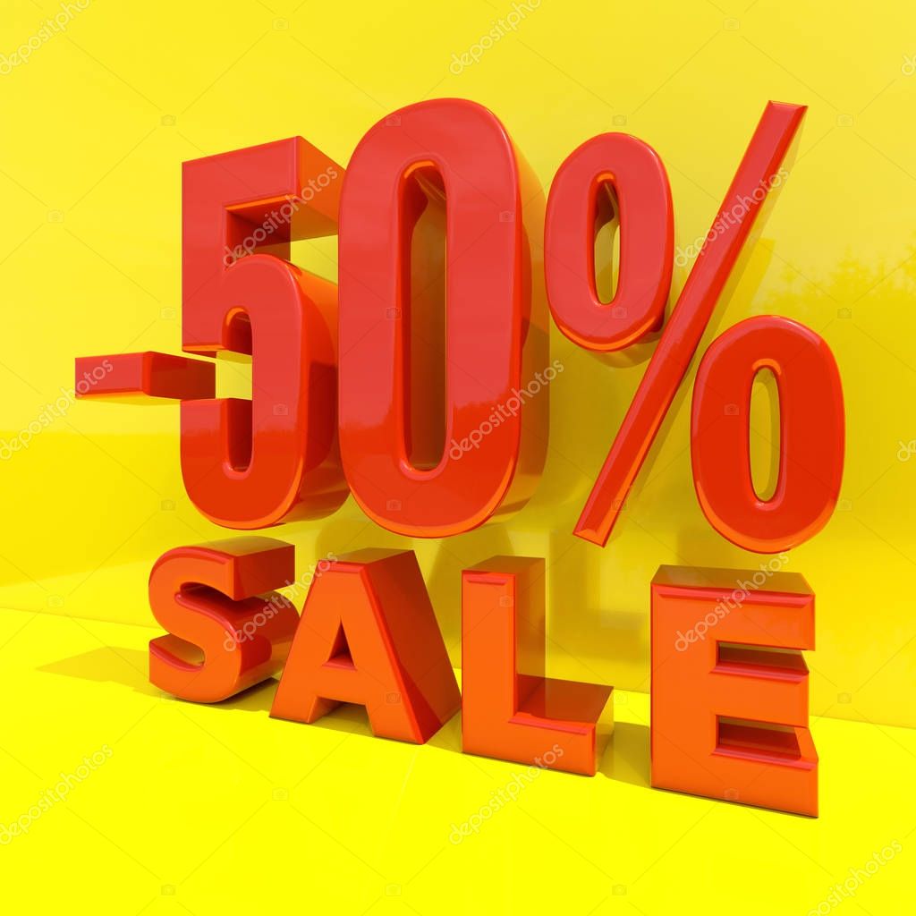 Por ciento de último minuto en signo, venta hasta 50 — Foto de stock ...