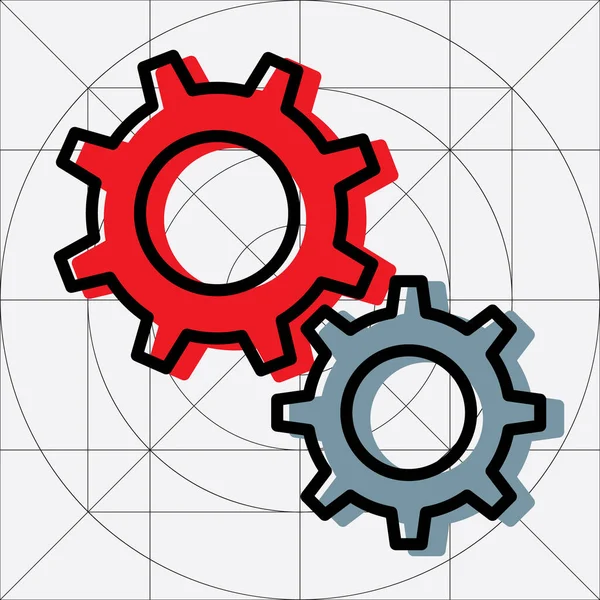 Gear Simple Vector Icon, Cog Wheel Pictogram, Settings Symbol, Engine ...
