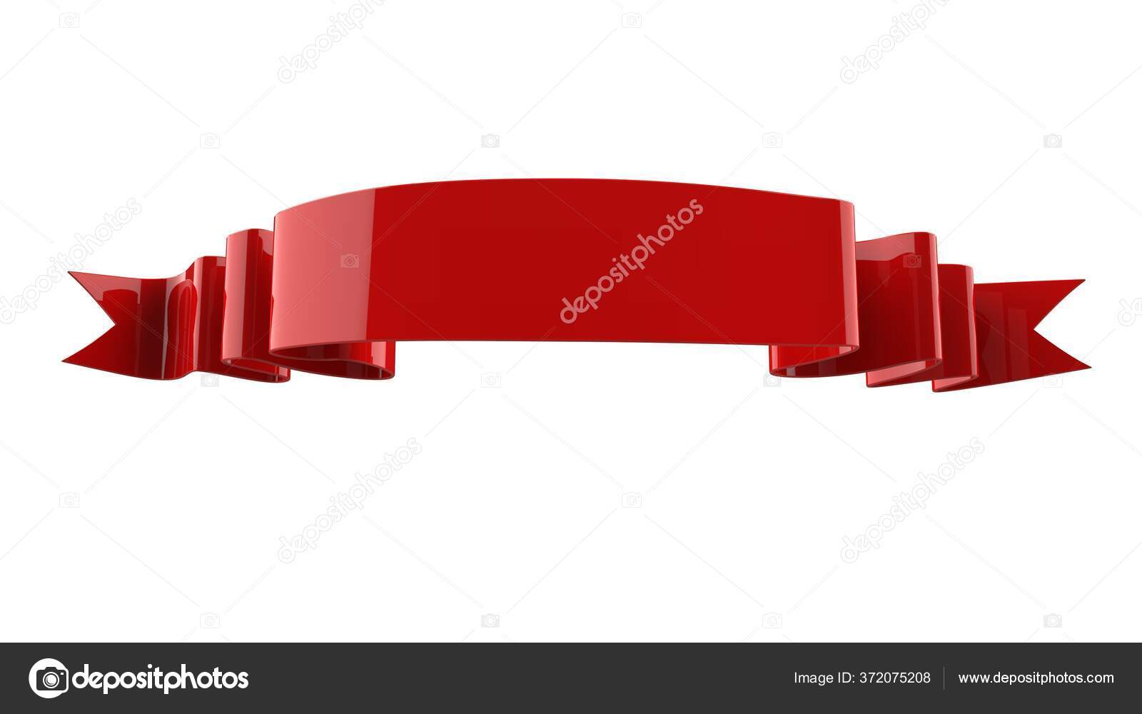 Realistic Retro Ribbon Decorative Banner Isolted White Background ...