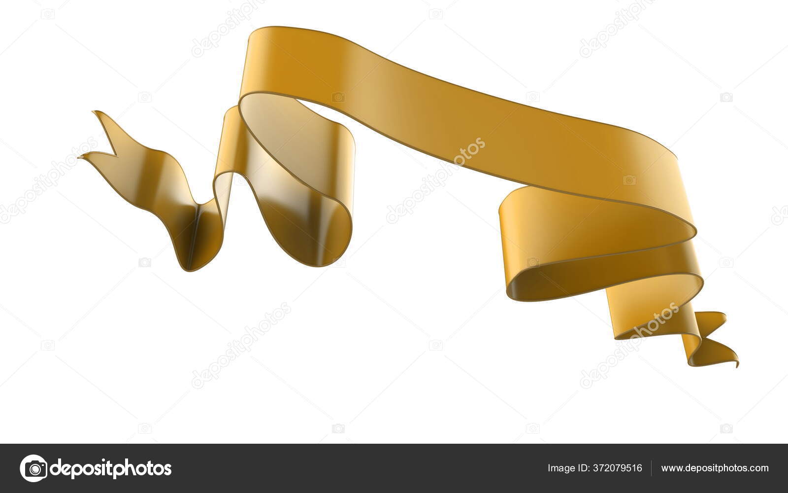 Realistic Retro Ribbon Decorative Banner Isolted White Background ...