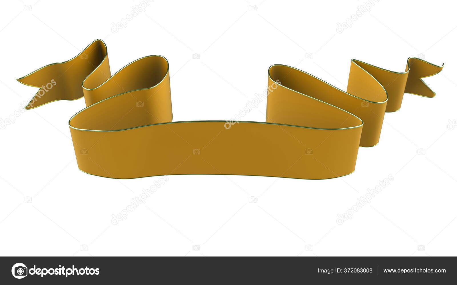 Realistic Retro Ribbon Decorative Banner Isolted White Background ...