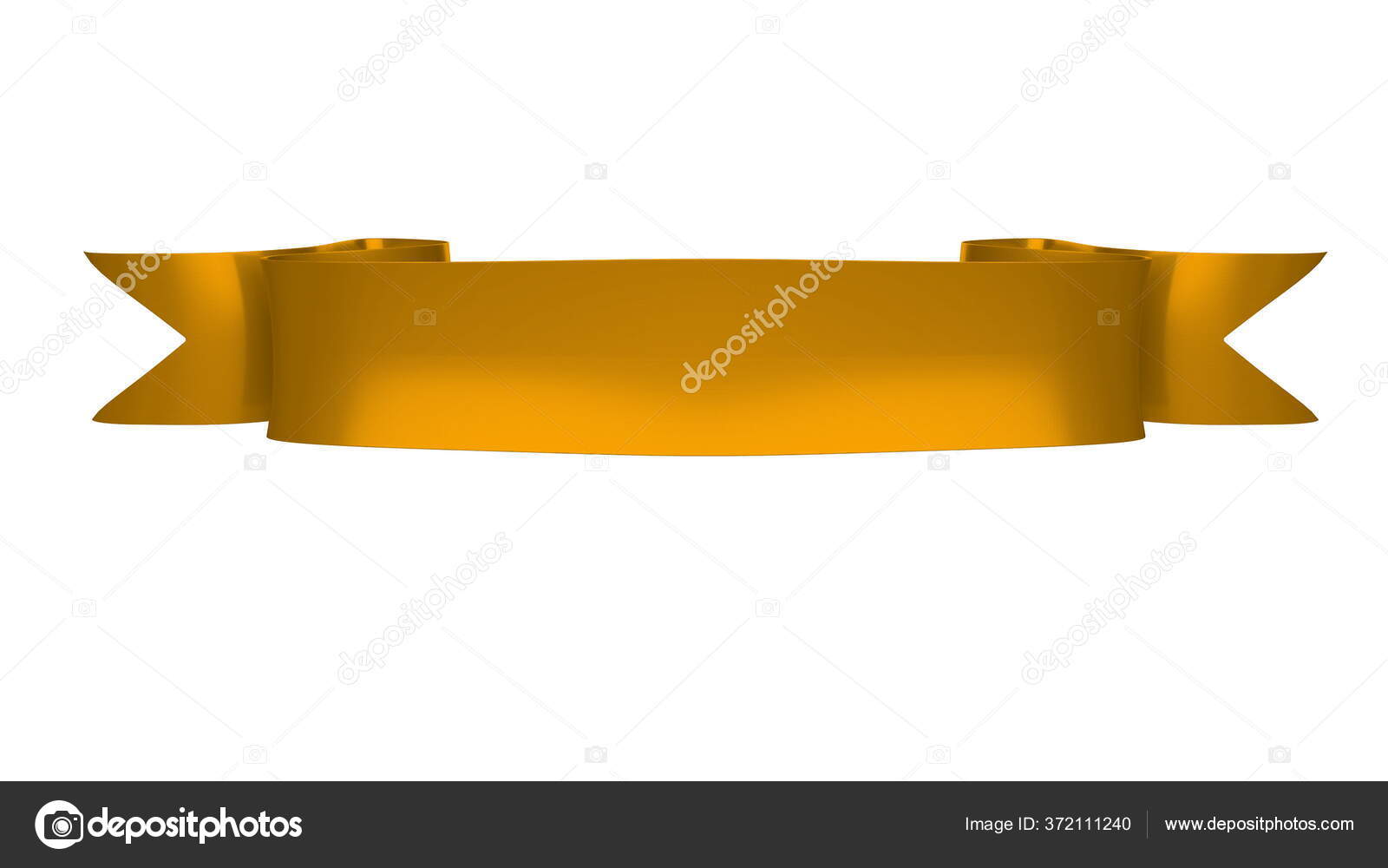 Realistic Retro Ribbon Decorative Banner Isolted White Background ...