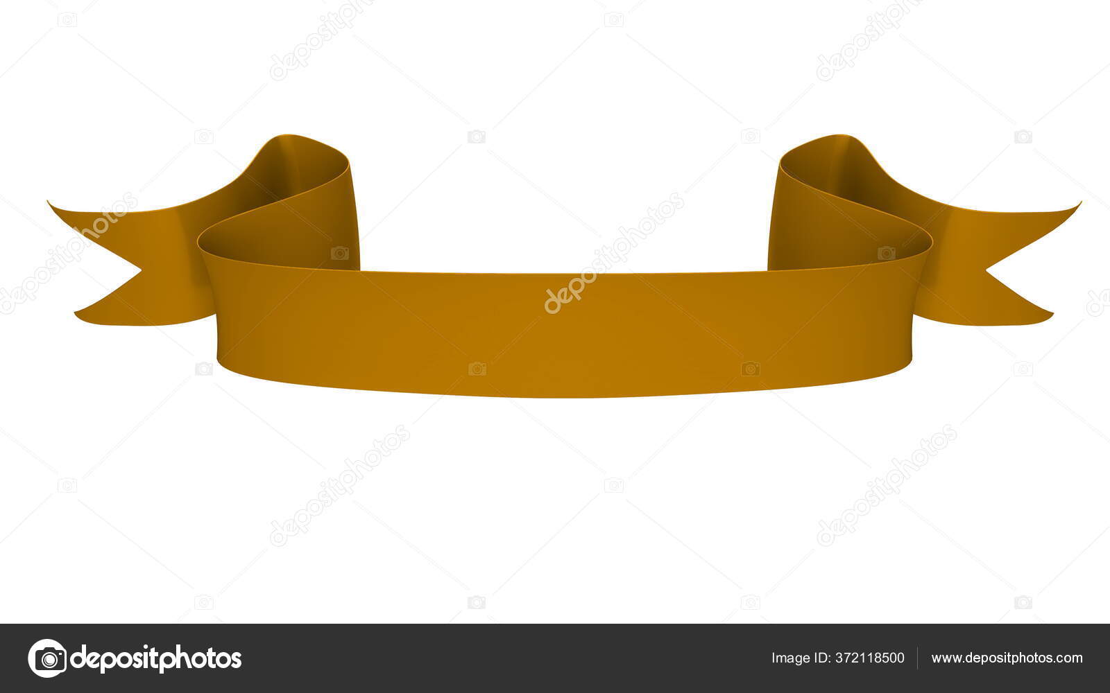 3Drealistic Retro Ribbon Decorative Banner Isolted White Background ...