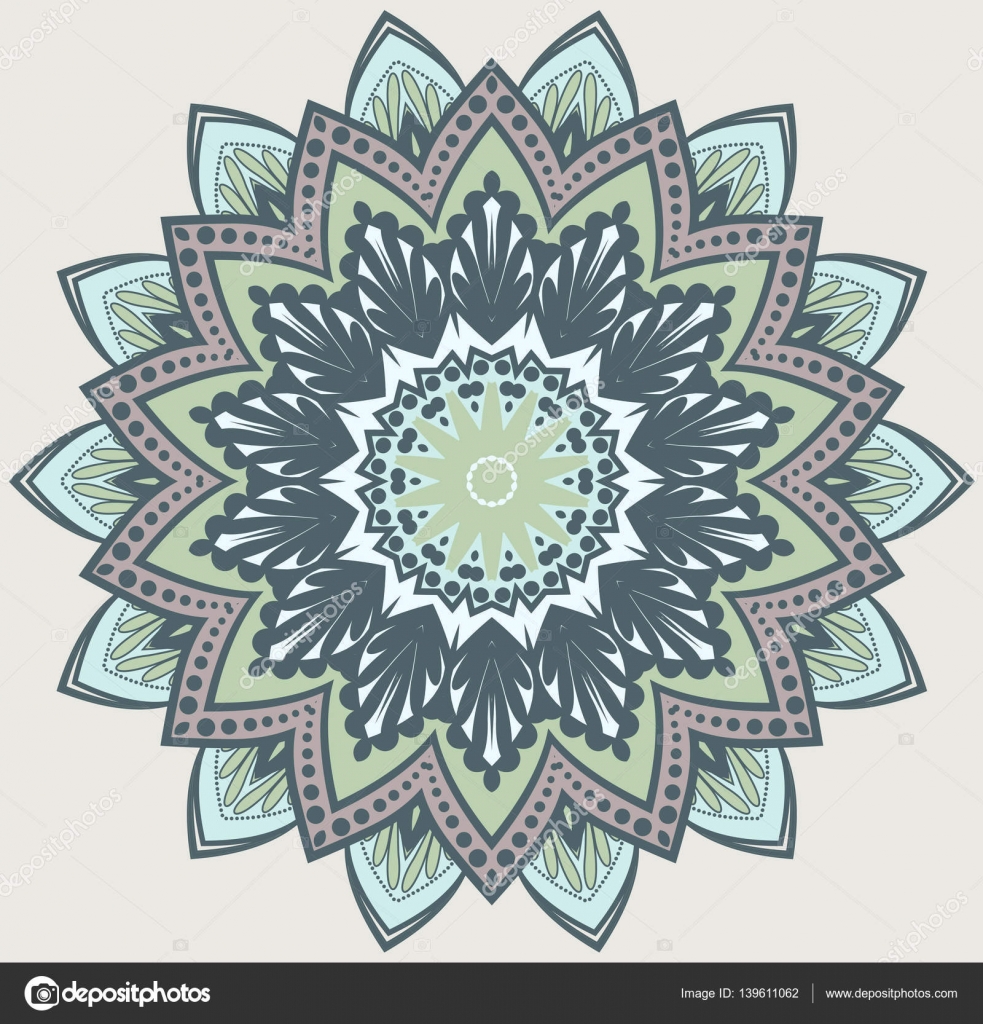 Mandala de flor vectorial Vector de stock #139611062 de ©odina222