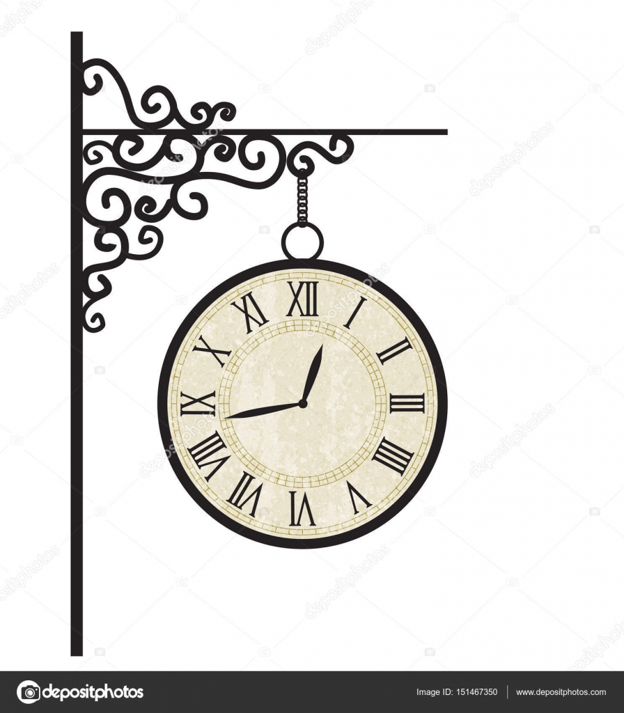 Vector street clock Stock Vector Image by ©odina222 #151467350