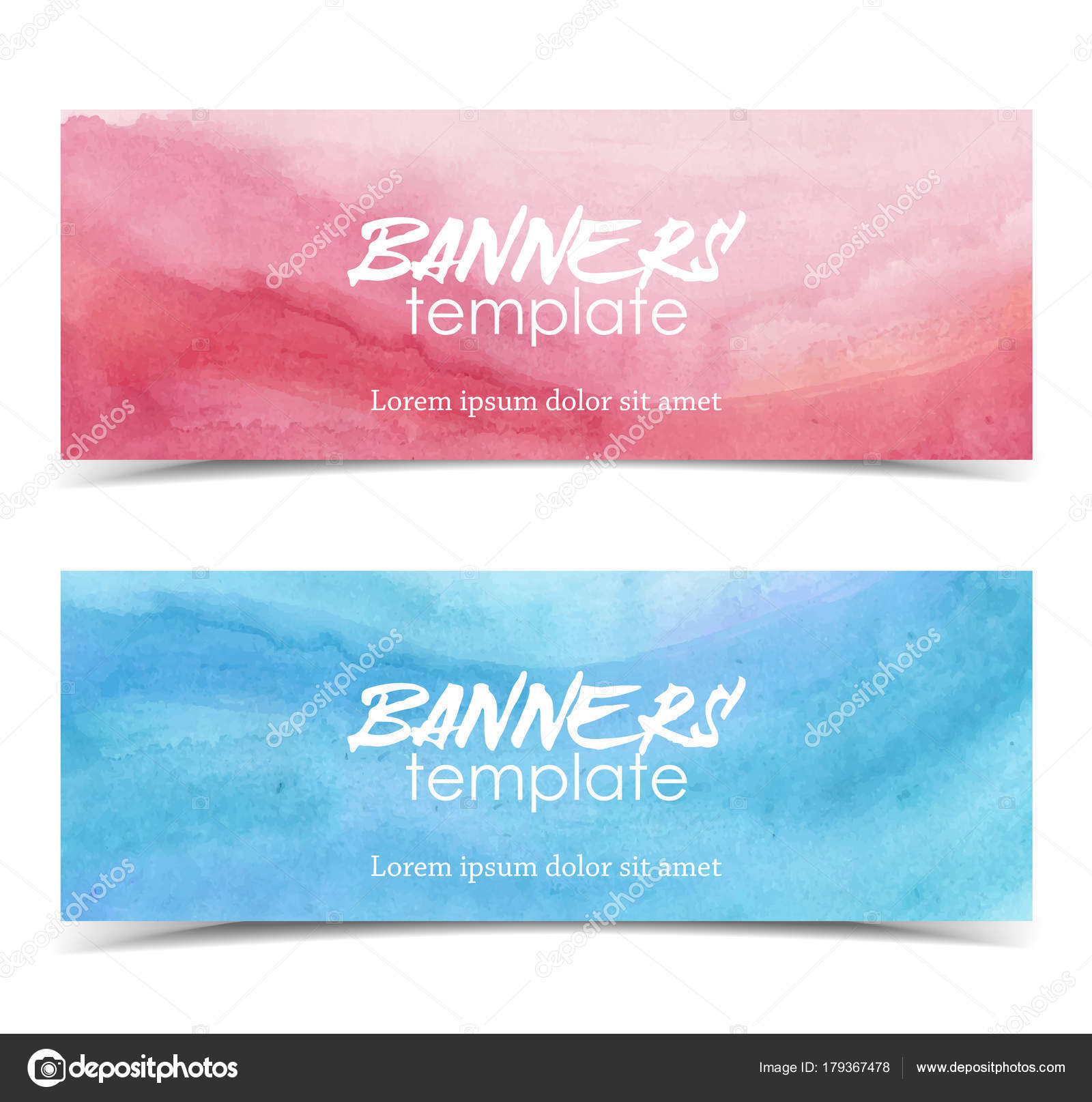 Watercolor template banners Stock Vector Image by ©odina222 #179367478