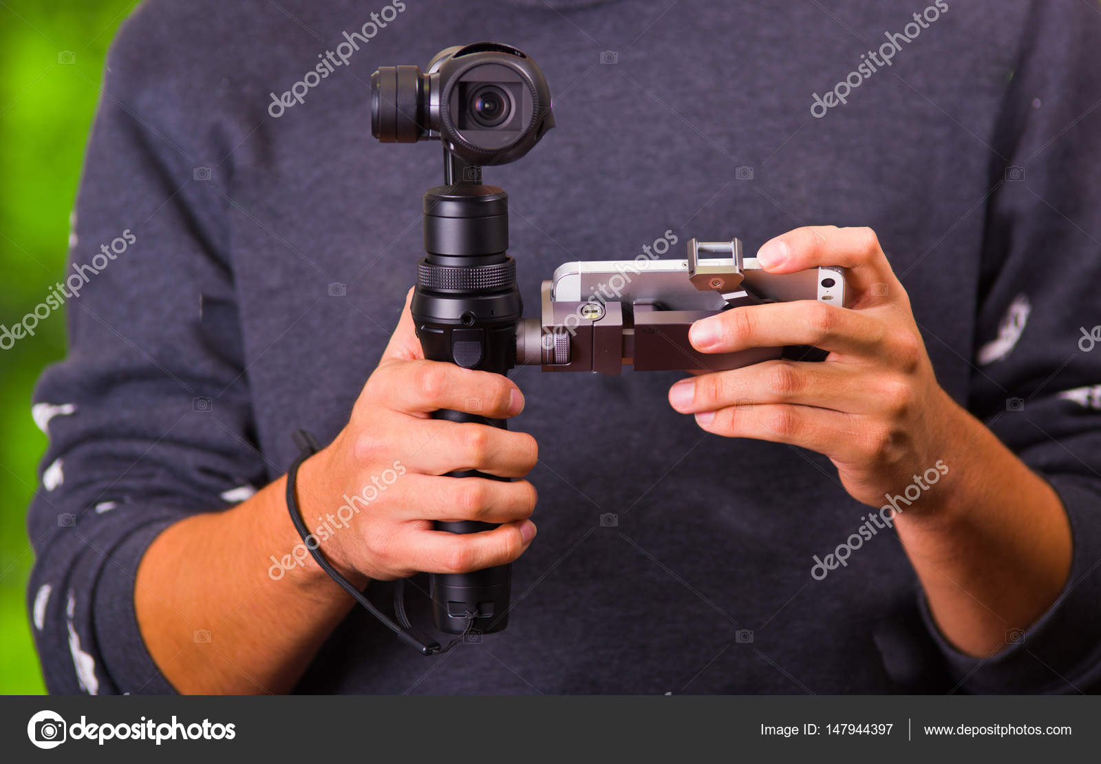 Hand held camera stabilizer for cell phone — Stock Photo © pxhidalgo ...