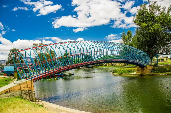 Bridge in Coca, Napo River in Ecuador's amazon basin — Stock Photo ...