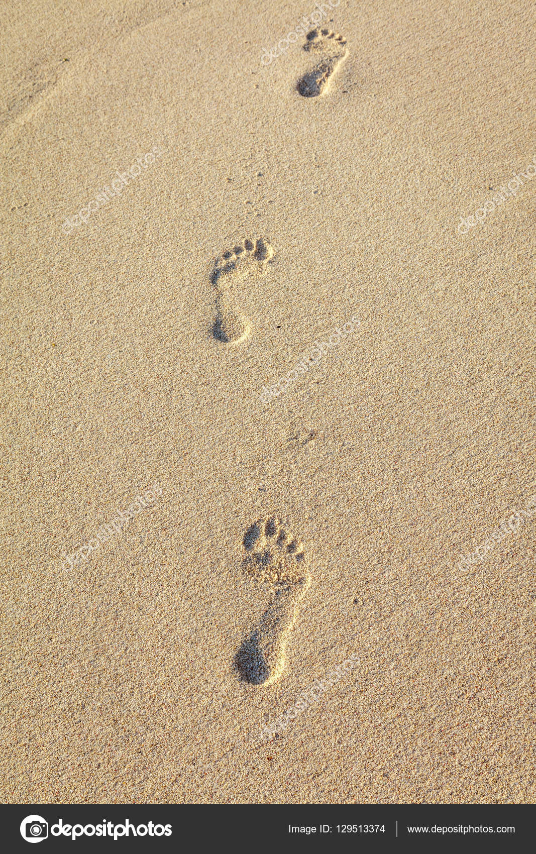 Foot tracks on sand, Diniwid Beach, Boracay Island, Philippines Stock ...