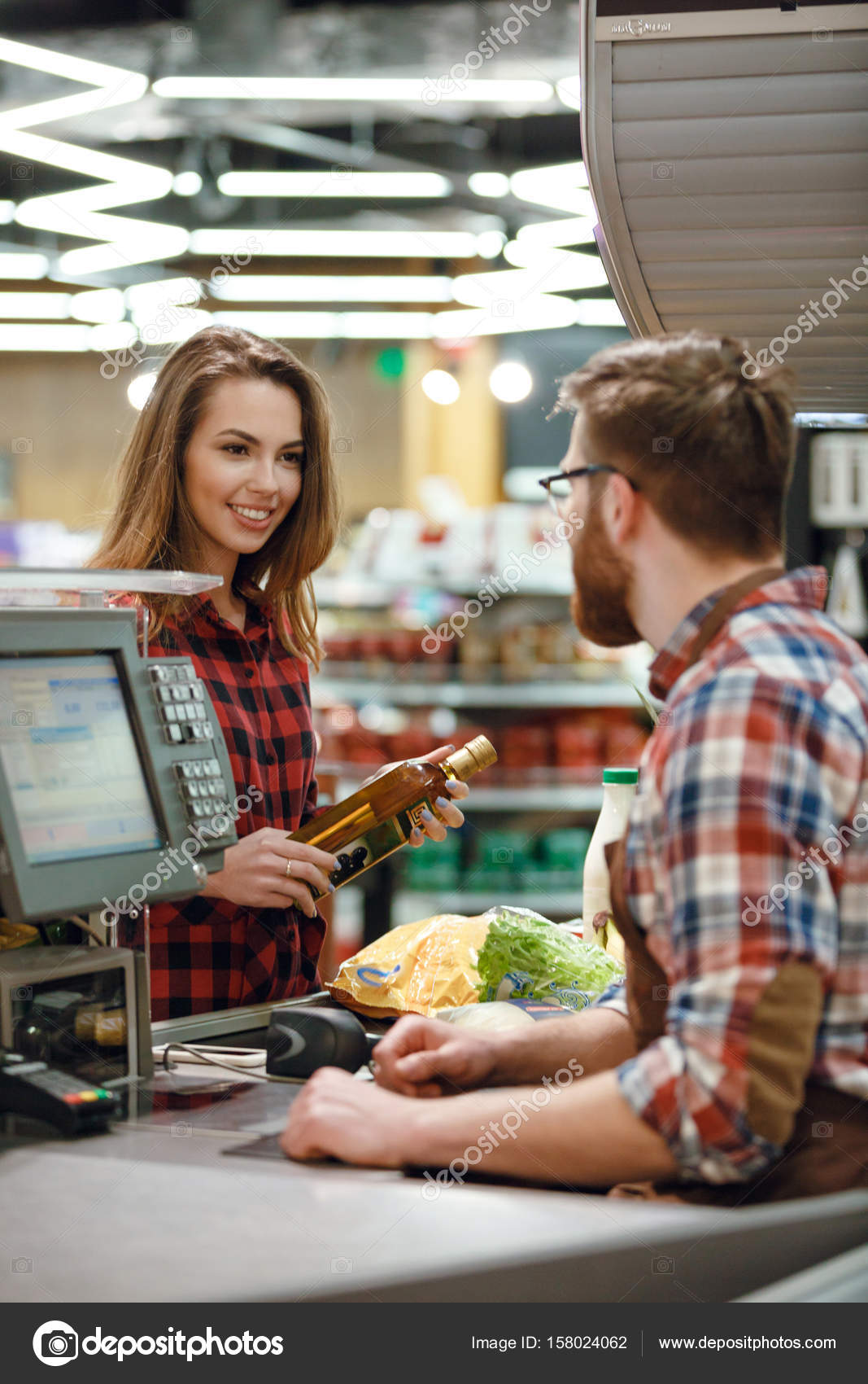 Angry Grocery Cashier