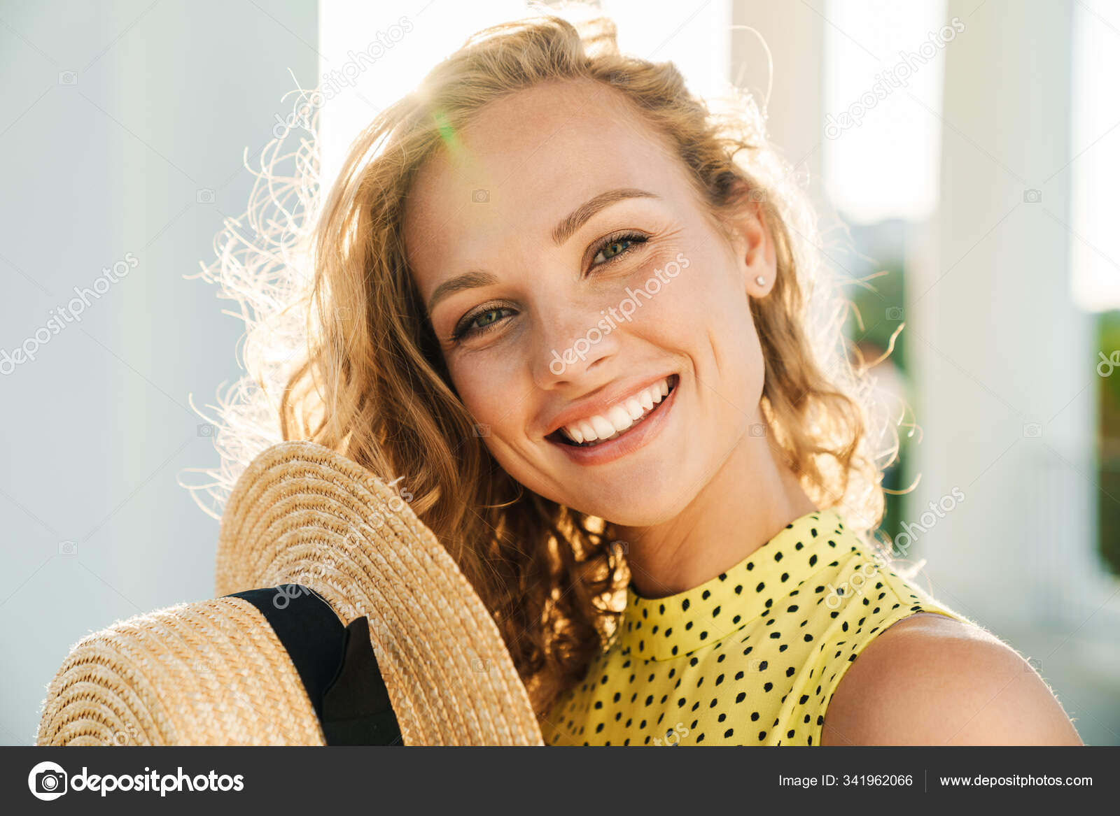 Pleased woman walking outdoors by street. Stock Photo by ©Vadymvdrobot ...