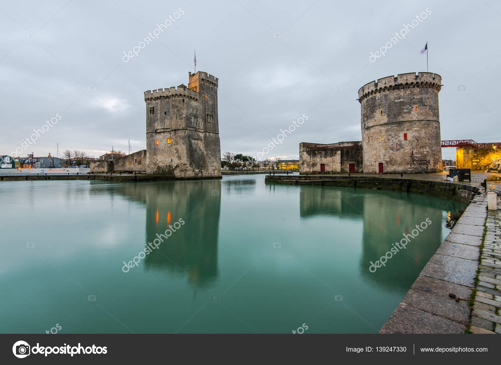 Old fort towers in La Rochelle , France Stock Photo by ©merc67 139247330
