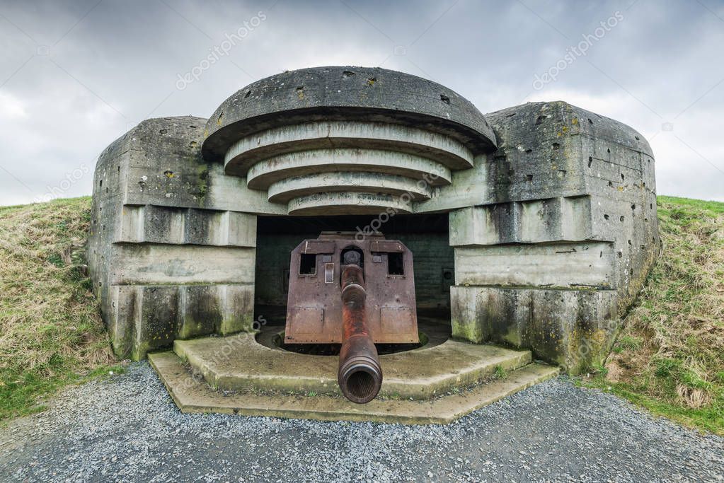 German bunkers and artillery in Normandy,France — Stock Photo © merc67 ...