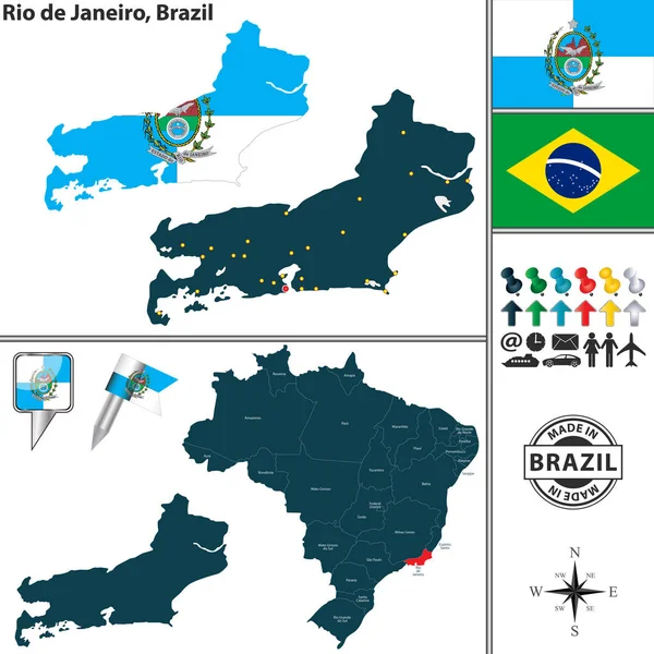 Mapa de rio de janeiro Vector Art Stock Images | Depositphotos