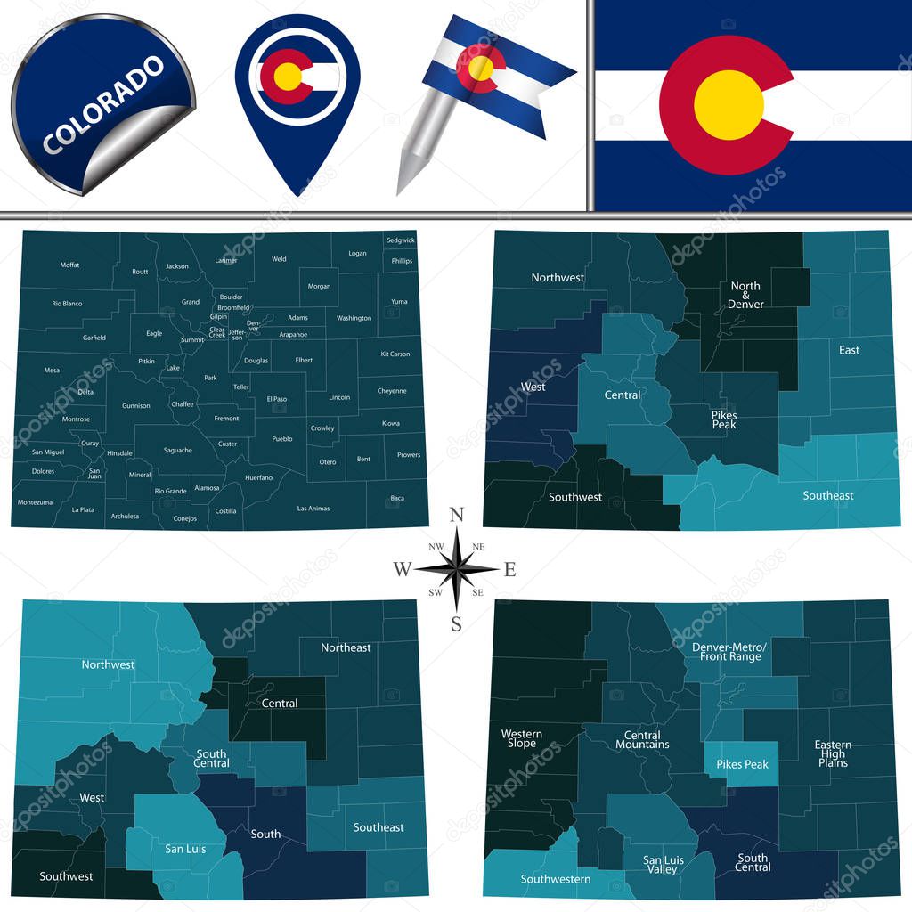 Mapa de Colorado con Regiones 2022