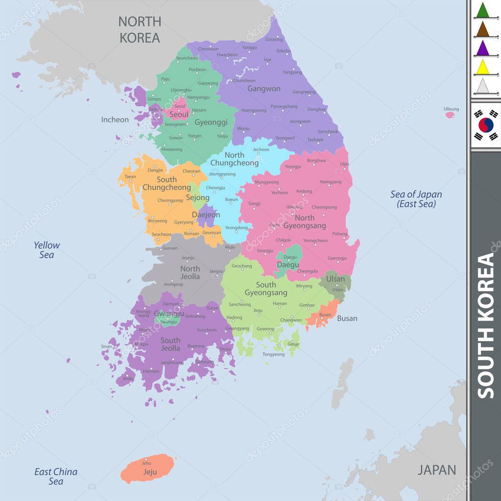 Mapa de Corea del Sur 2022