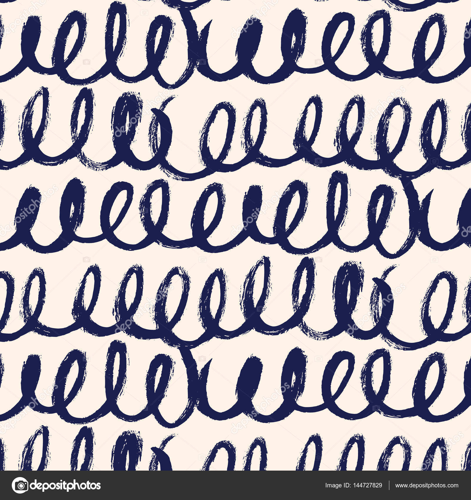 Loops dry brush pattern Stock Vector Image by ©vera.holera #144727829