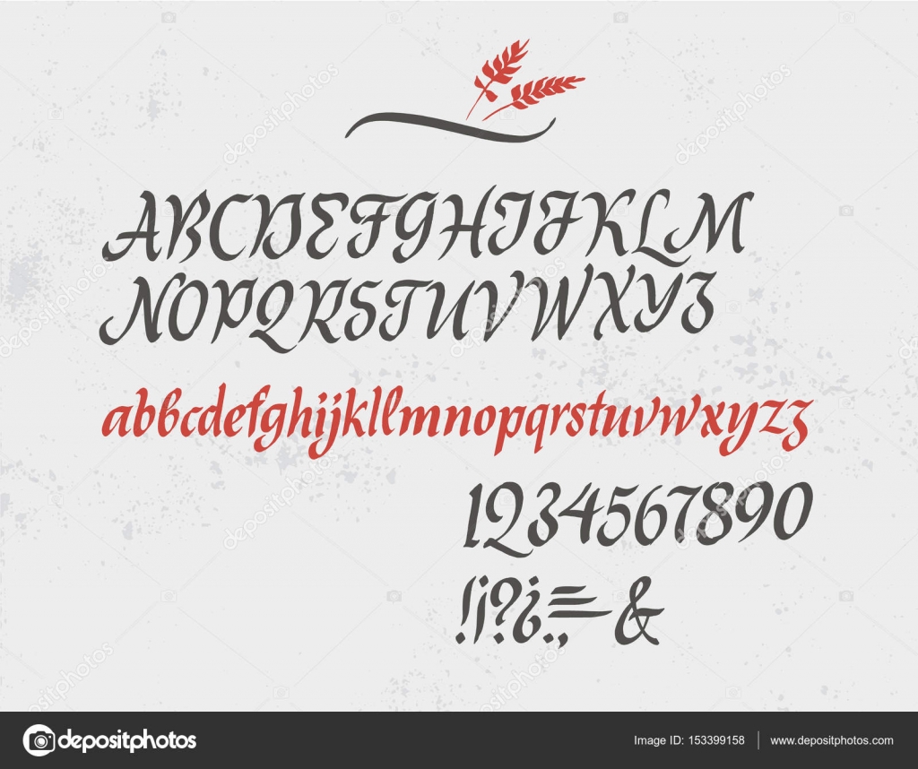 Classic italic alphabet Stock Vector Image by ©vera.holera #153399158