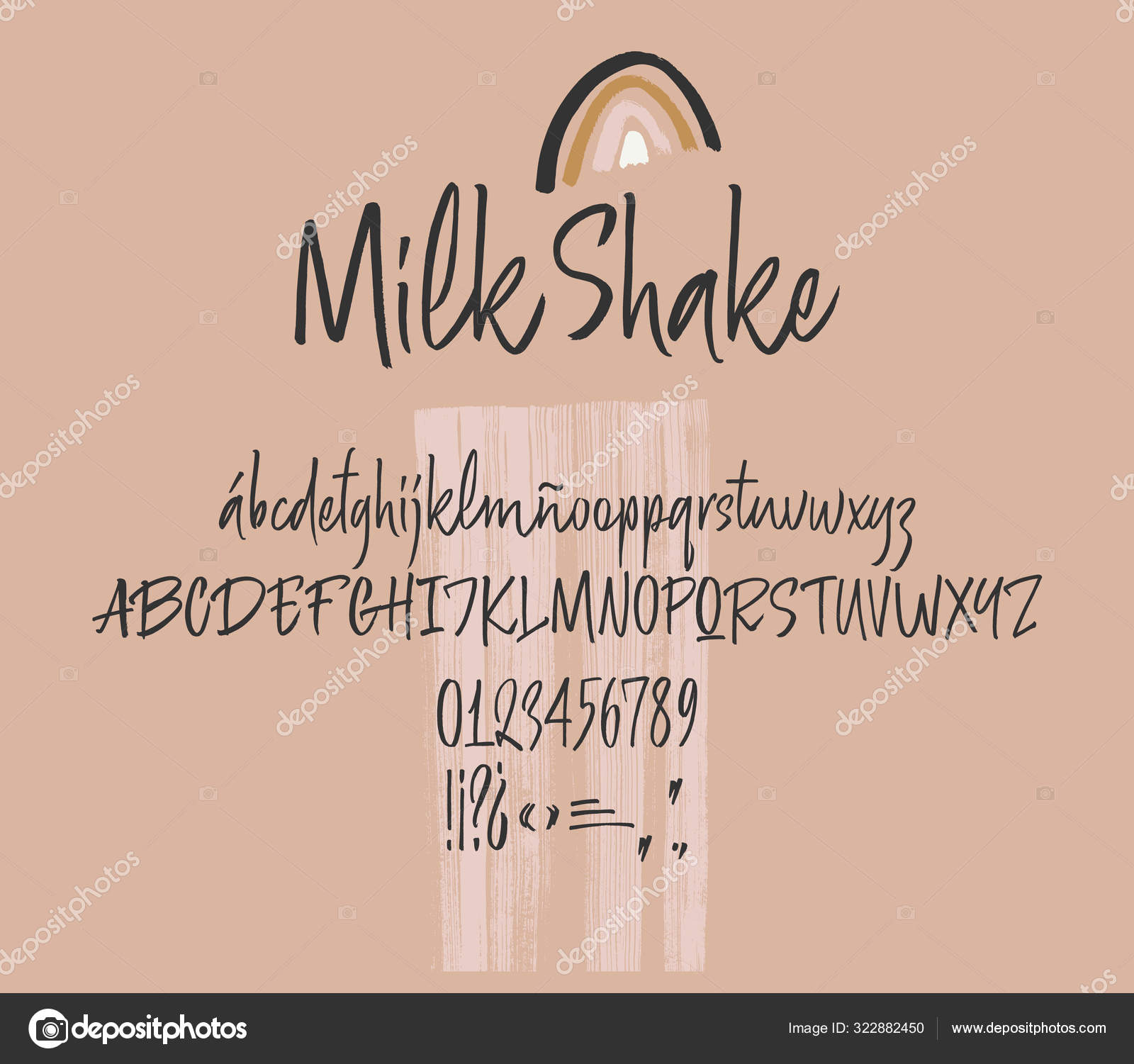 Milk Shake handwritten font. Script. Stock Vector Image by ©vera.holera #322882450