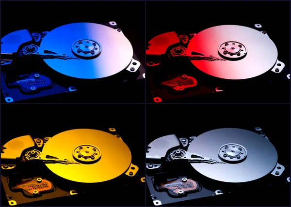 Collage Colorful Hard Disk Drives Stock Photo by ©rozmarina 194185886