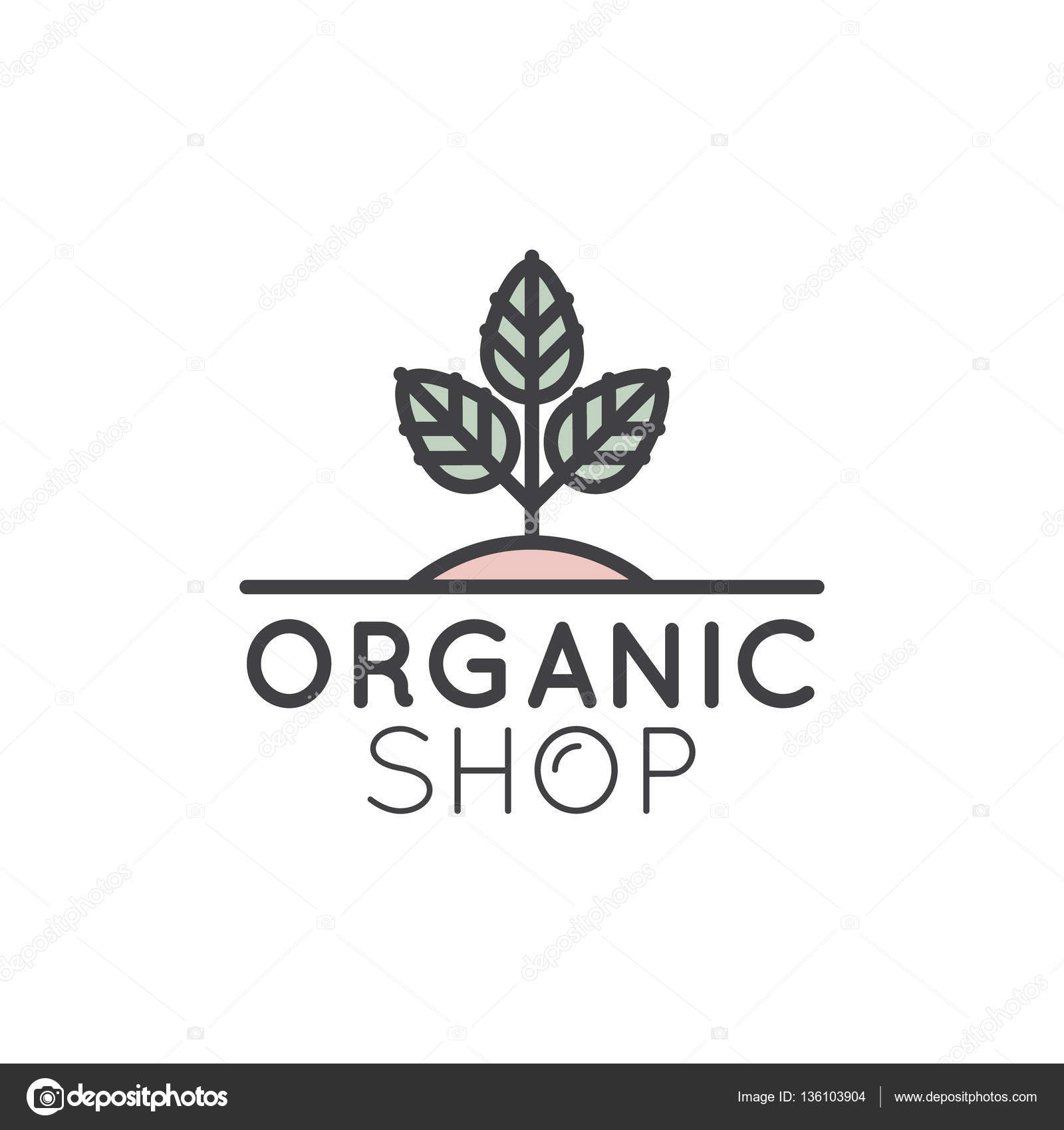 Logo for Organic Shop or Market Stock Vector Image by ©Bub0Bub0 #136103904
