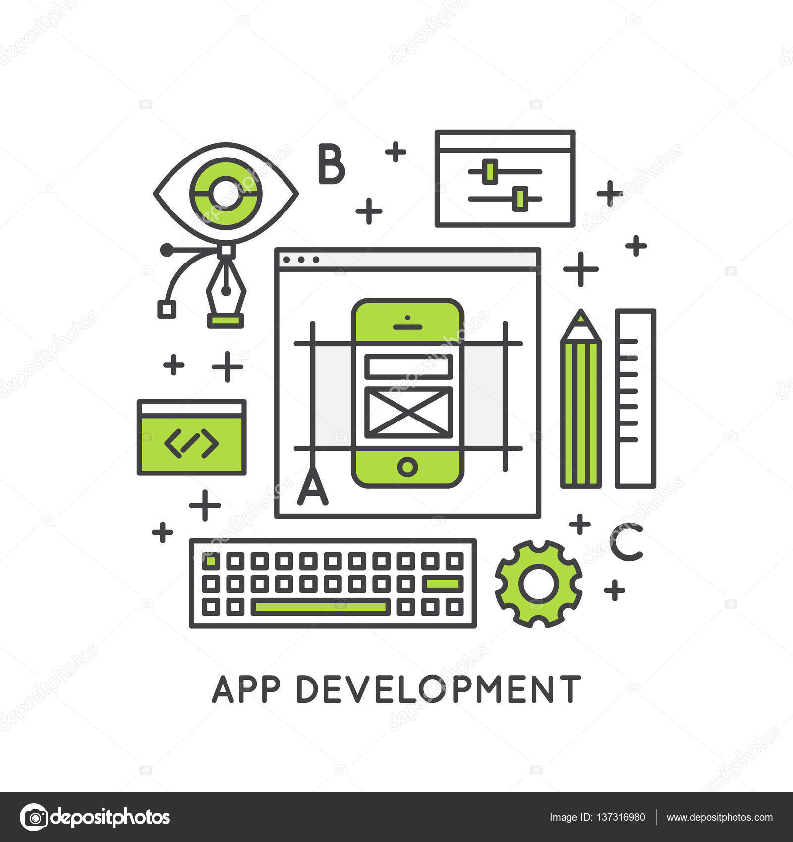 Application Development Process Stock Vector by ©Bub0Bub0 137316980