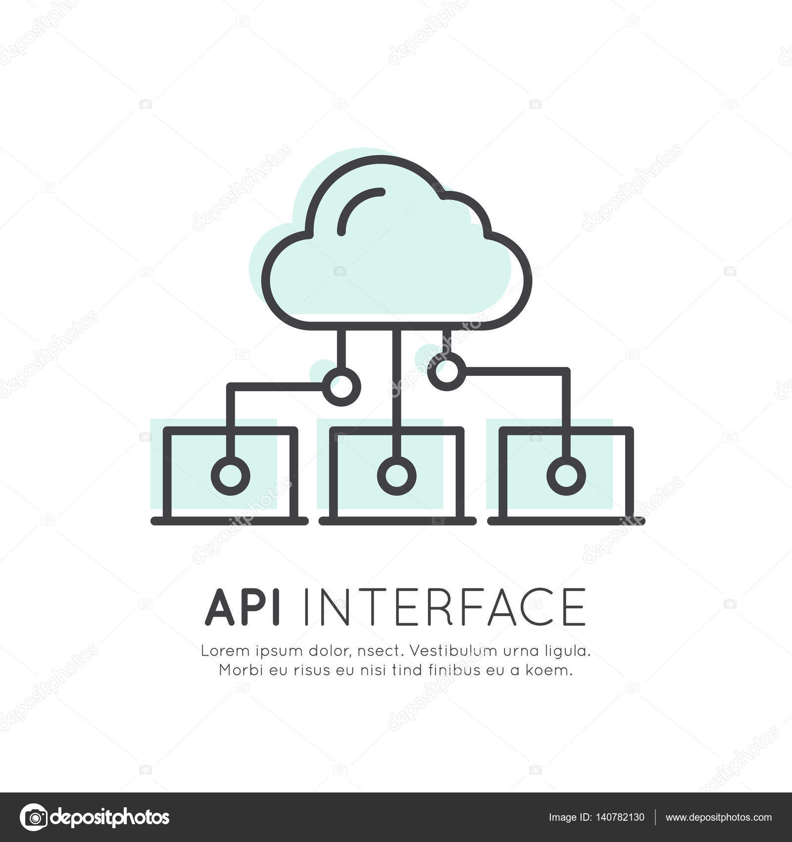 API Interface Data Development Platform Stock Vector by ©Bub0Bub0 140782130