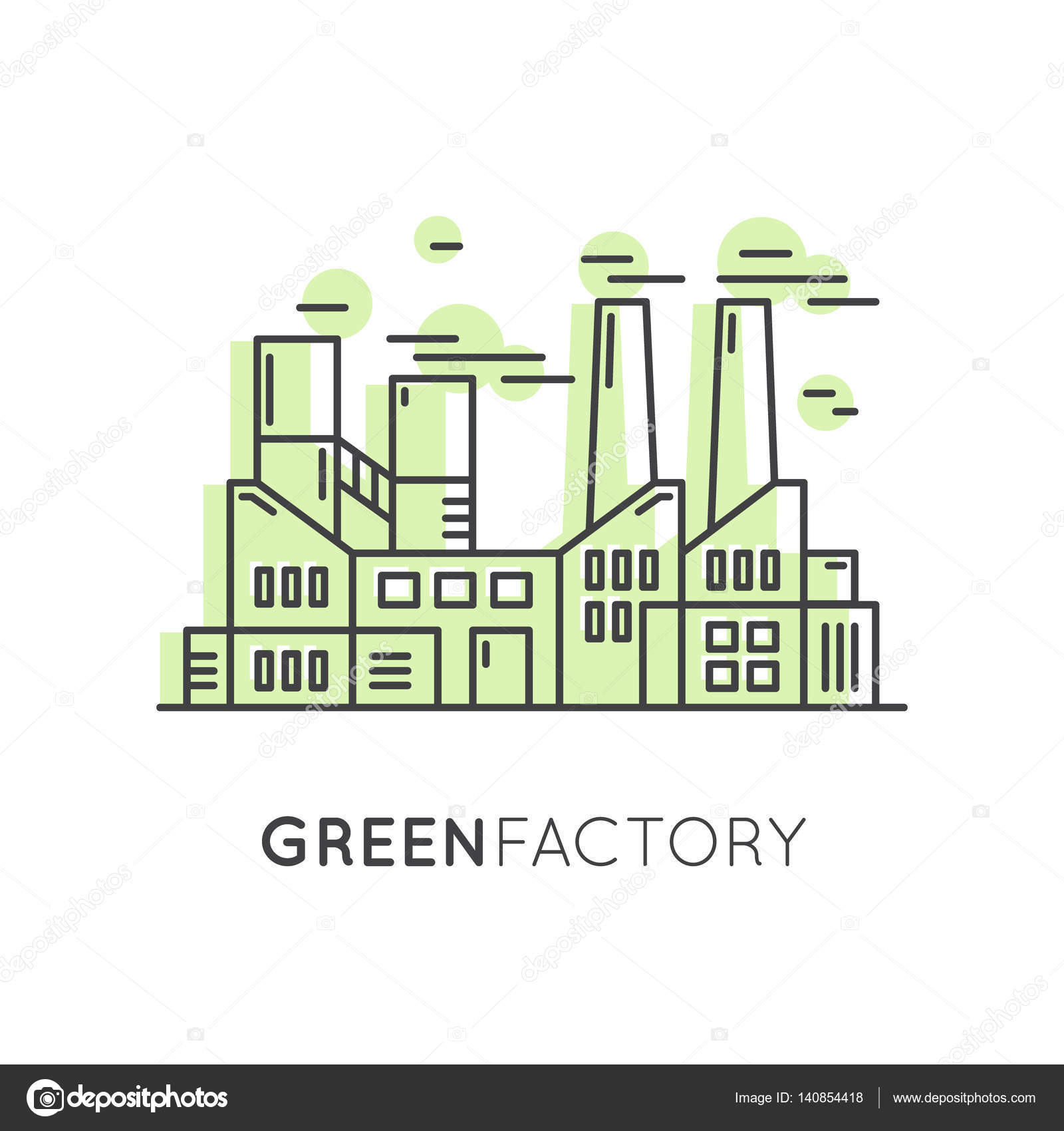 Green Factory Vector