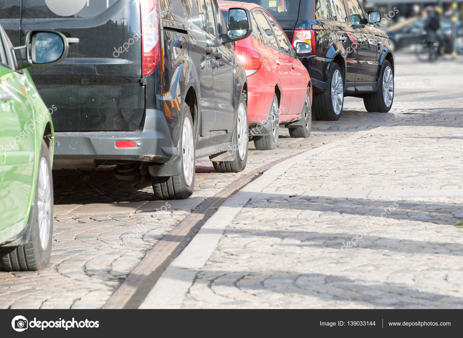 Transport jam transport jam on city roads Stokholm Stock Photo by ...