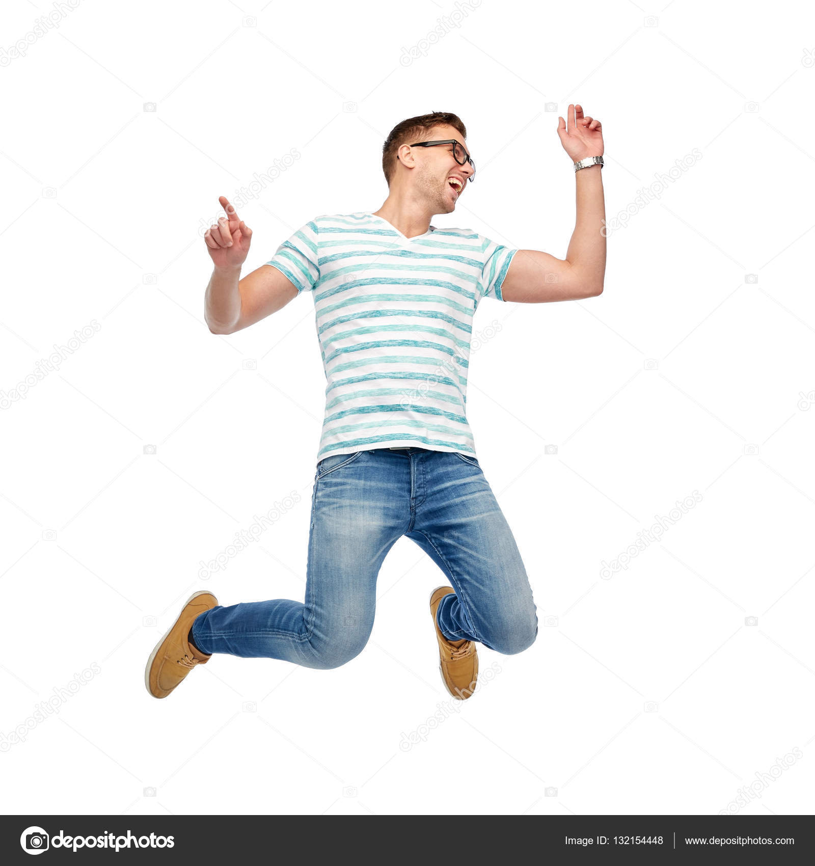 Blije Mensen Springen In De Lucht