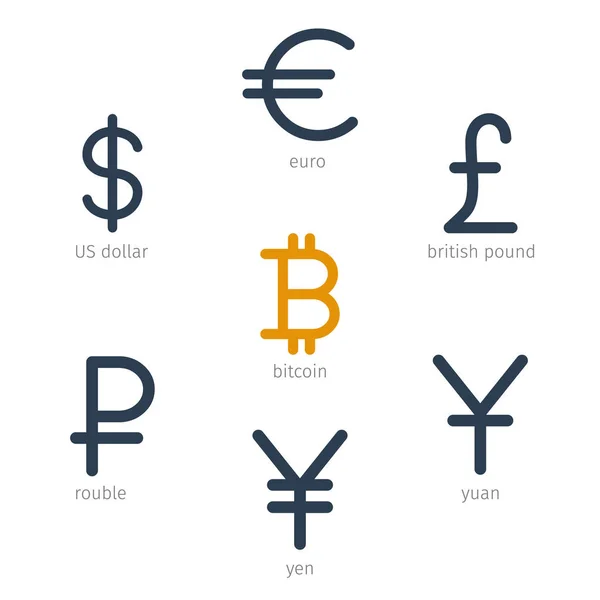 Vector: monedas del mundo simbolos | Vector de signos de monedas ...