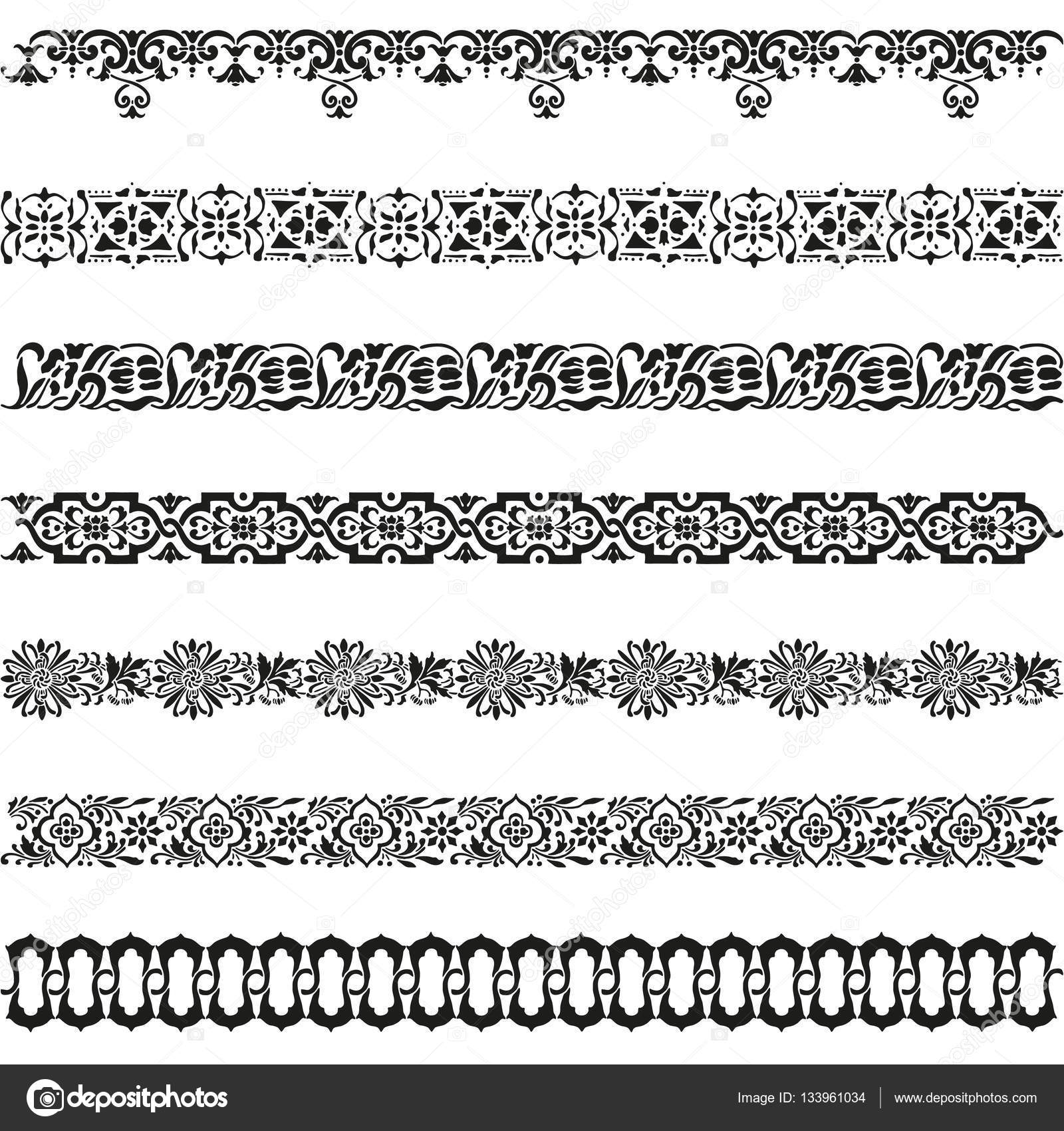 Old border designs vector set Stock Vector by ©alvaroc 133961034
