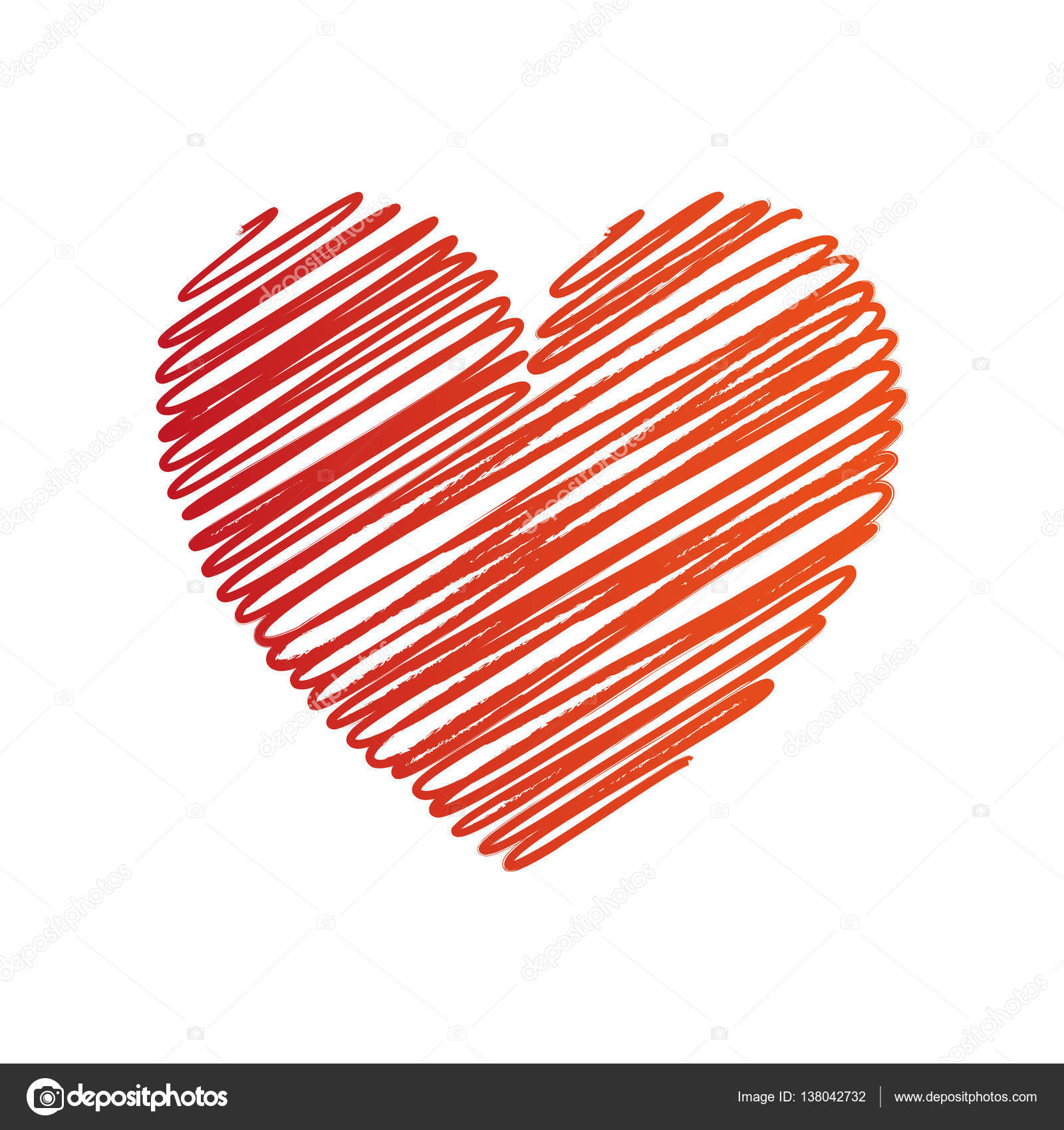Corazón pintado vector símbolo vector, gráfico vectorial © alvaroc ...