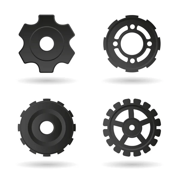Gear wheels icons vector set — Stock Vector © alvaroc #37539417