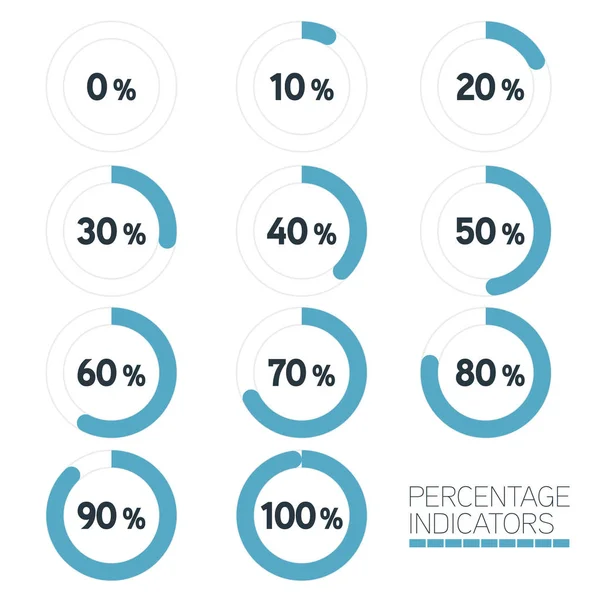 Circular Progress Bar - Ten percentage indicators Vector set — Stock ...