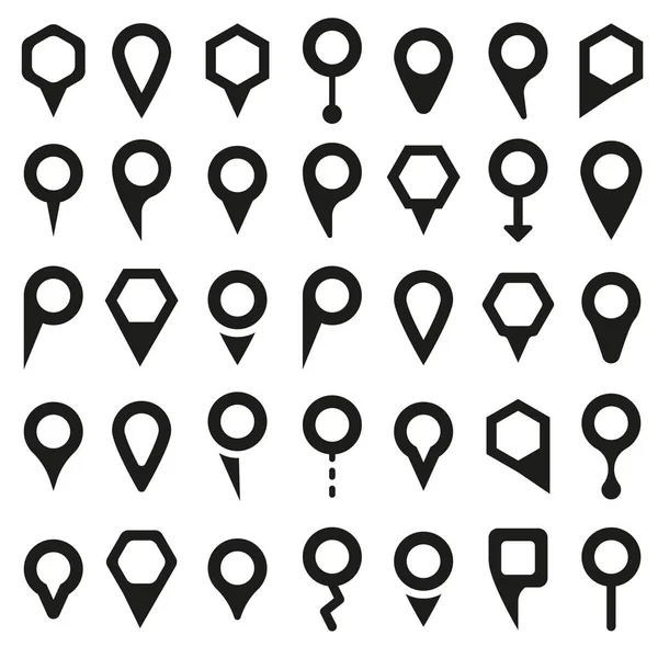 Vector black map pointer icons set on white background Stock Vector Image by ©alvaroc #120924978