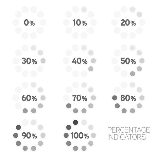 Circular Progress. Ten percentage indicators Vector set Stock Vector ...