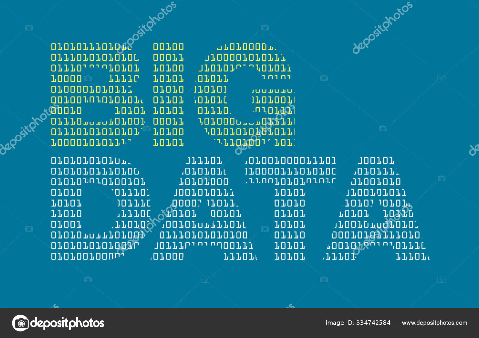 Big Data with binary texture vector illustration — Stock Vector ...